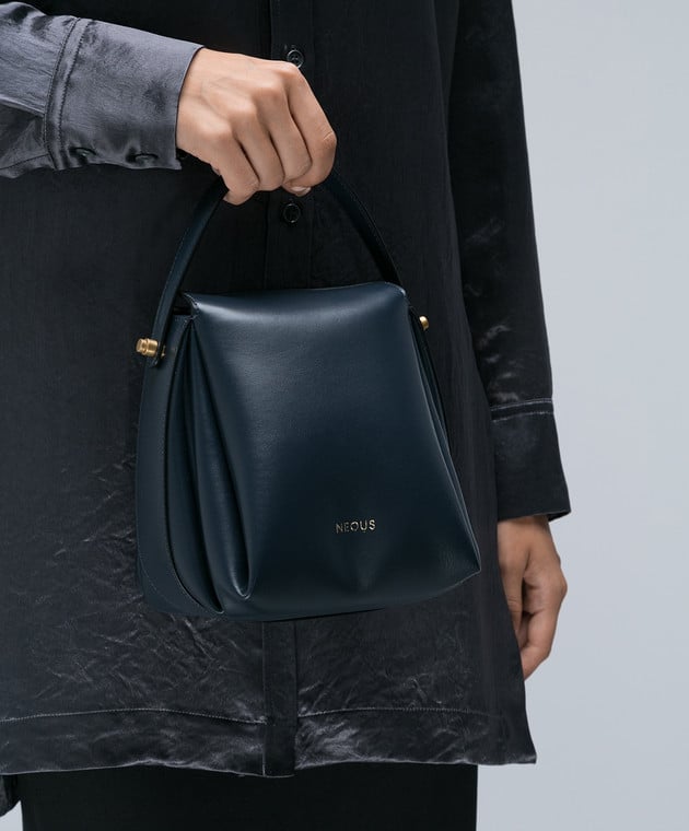 NEOUS - Scorpius logo blue leather bag 00036A08SCORPII - buy with ...