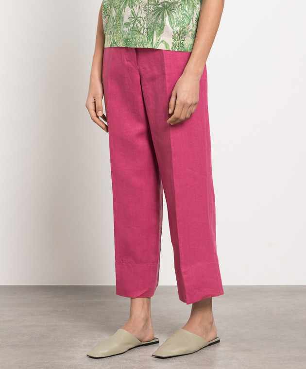 Max Mara - Rebecca pink linen pants REBECCA - buy with European ...