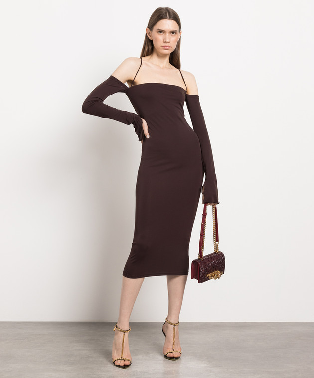 The Andamane - Коричневое платье с открытой спиной Maddy ...