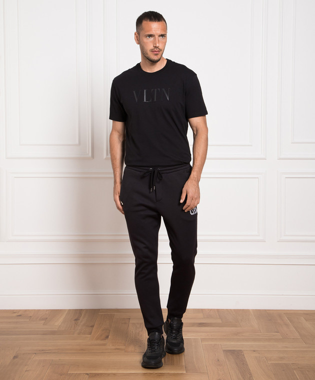 Valentino - Черная футболка с принтом логотипа VLTN 3V3MG10V96P купить ...
