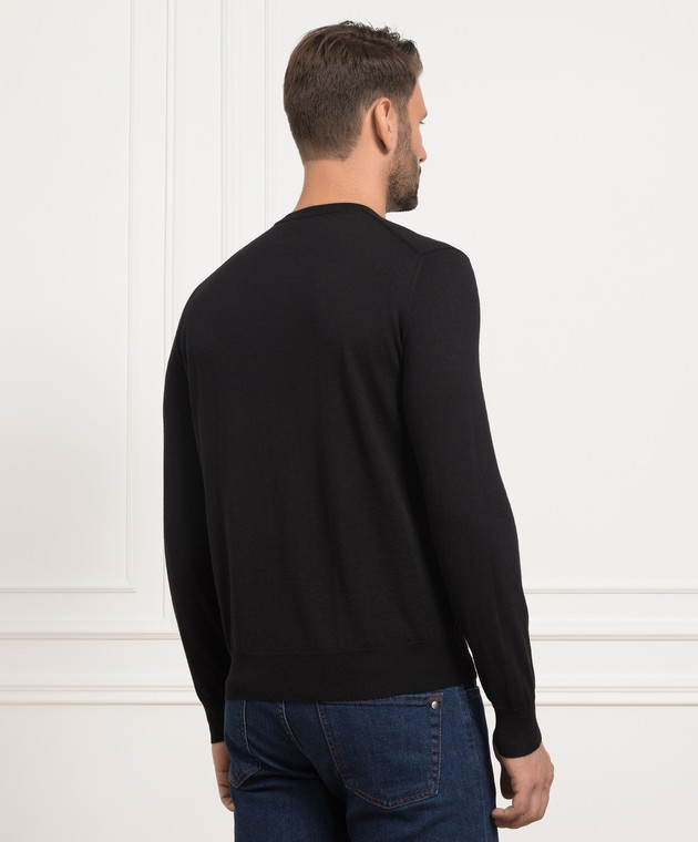 Canali - Black wool jumper MK00077C0012 - buy with European delivery at ...
