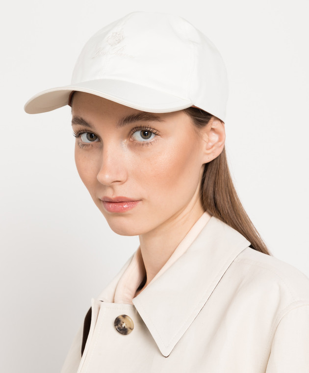 Loro Piana - Белая кепка Storm System с вышивкой логотипа FAB1977 ...