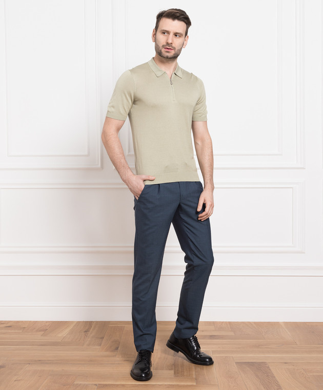 Enrico Mandelli - Green silk polo shirt ANTIGU5136 - buy with Czech ...