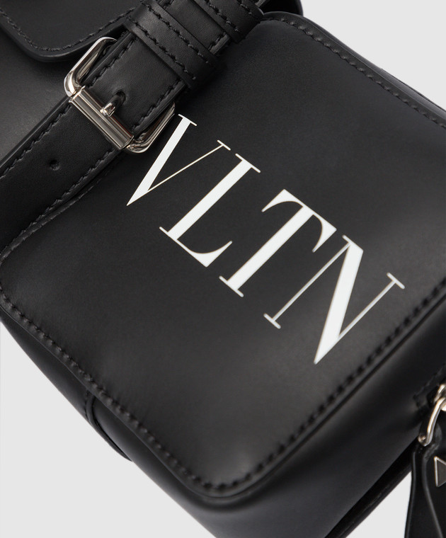 Valentino - VLTN black leather shoulder bag 1Y2P0T84LVN - buy with ...