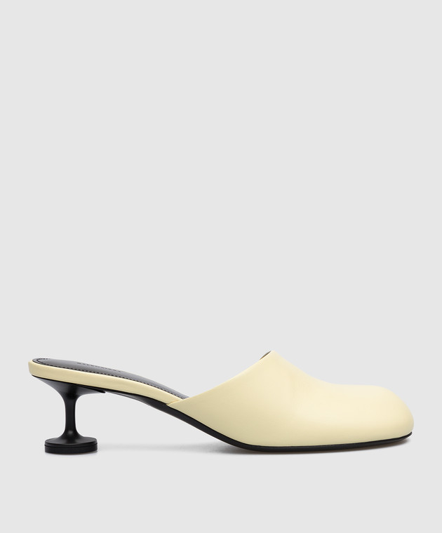 Balenciaga - Yellow mules with scalloped heels 701921WBCR0 - buy with ...