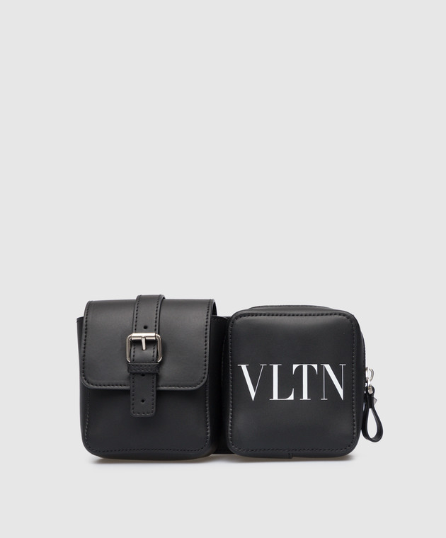 Valentino - VLTN black leather shoulder bag 1Y2P0T84LVN - buy with ...