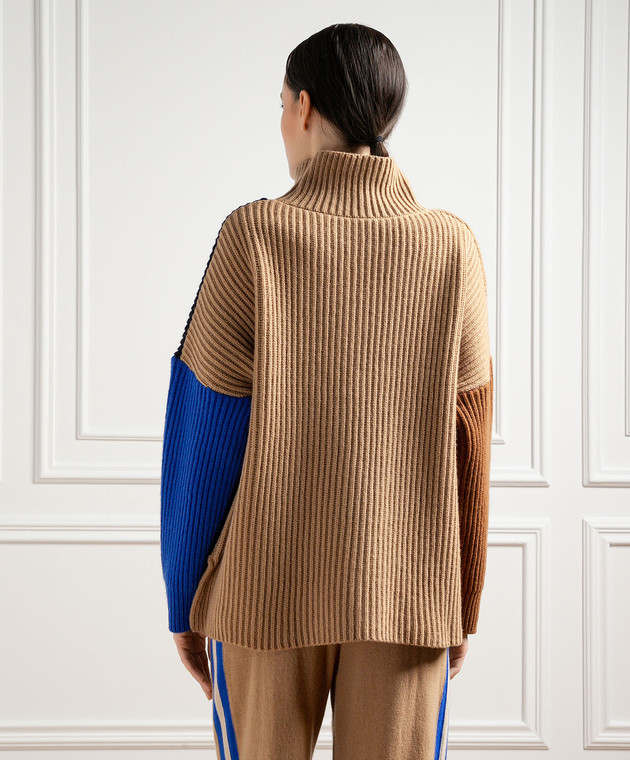 Max Mara Weekend - Коричневый свитер Lambert из шерсти с фактурным узором LAMBERT купить в Symbol