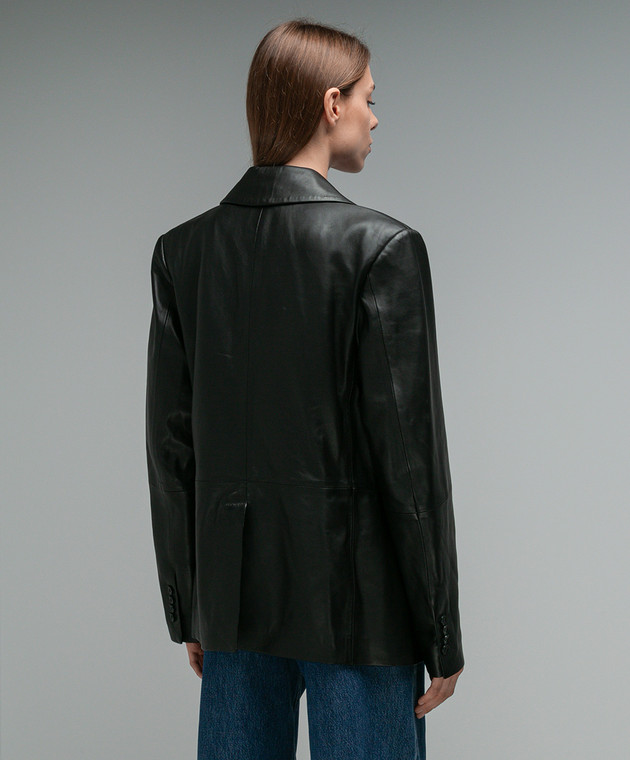 Lou Lou Studio - Black Davao Double Breasted Leather Jacket DAVAO buy ...