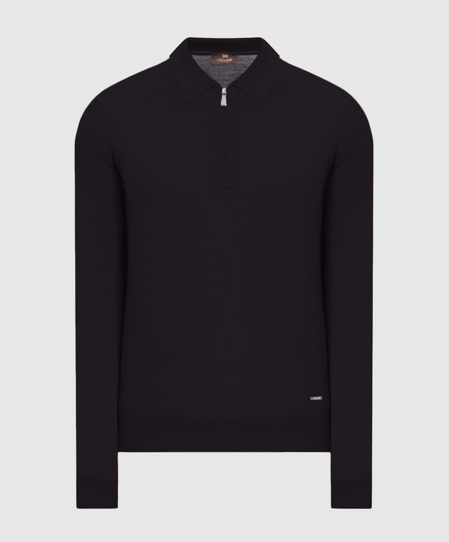 Enrico Mandelli - Черное поло из шерсти BRAIES5031 купить в Symbol