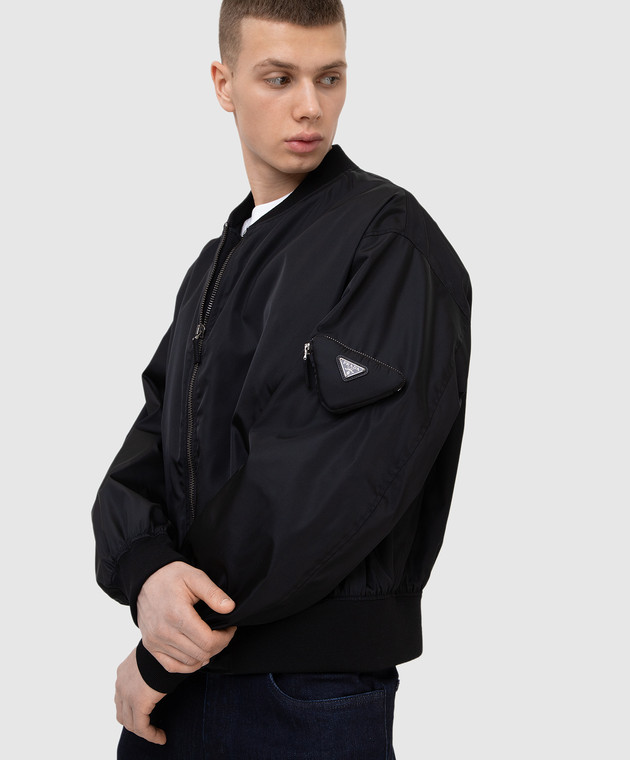 Prada - Black logo bomber jacket SGC0061WQ8 buy at Symbol