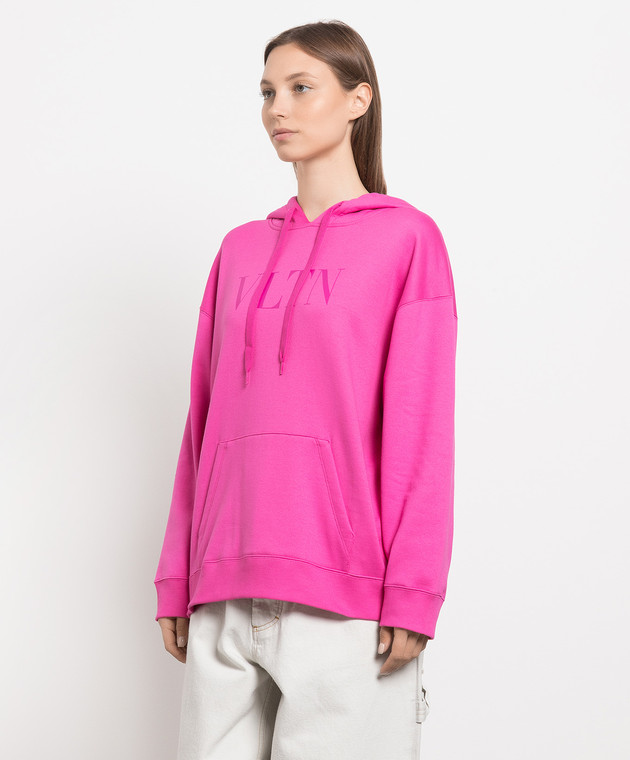 Valentino - Розовое худи с принтом VLTN 2B3MF21F7QJ купить в Symbol