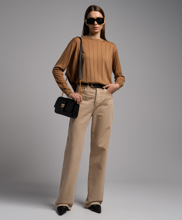 John Smedley - Merle brown wool jumper MERLE buy at Symbol