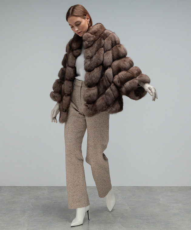 MalaMati - Brown fur coat Darina made of sable fur DARINA - buy with European delivery at Symbol