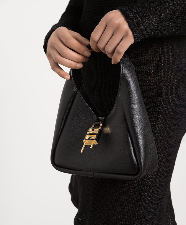 Givenchy - Чорна шкіряна сумка-хобо Mini G-Hobo BB50QNB1M2 купити в Symbol