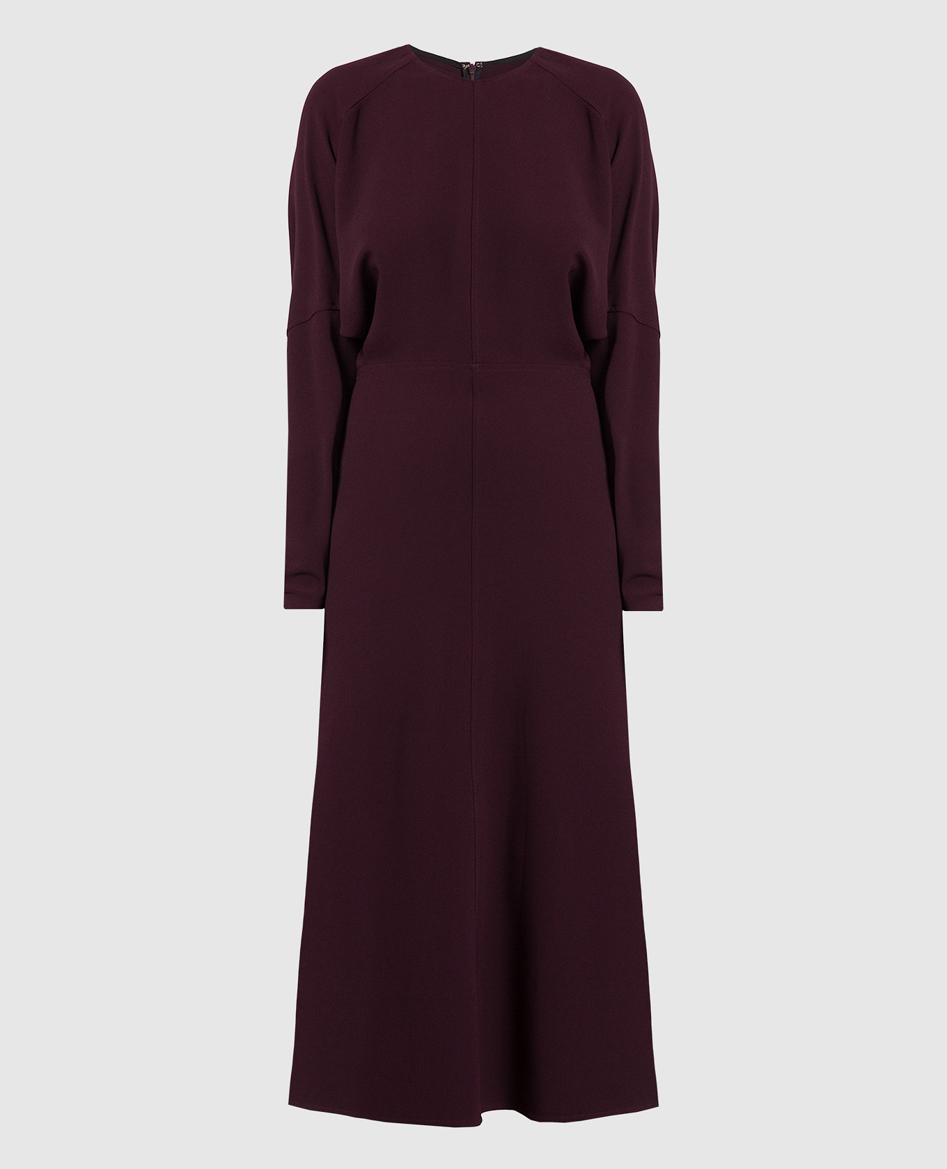 Victoria Beckham - Бордовое платье миди 1323WDR004744A купить в Symbol