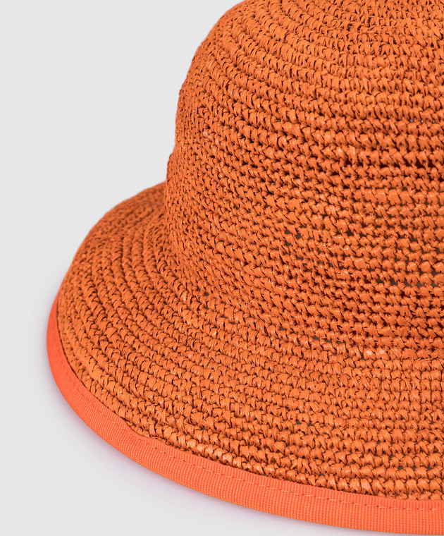 Max Mara Weekend - Orange raffia hat CANOA - buy with European delivery ...
