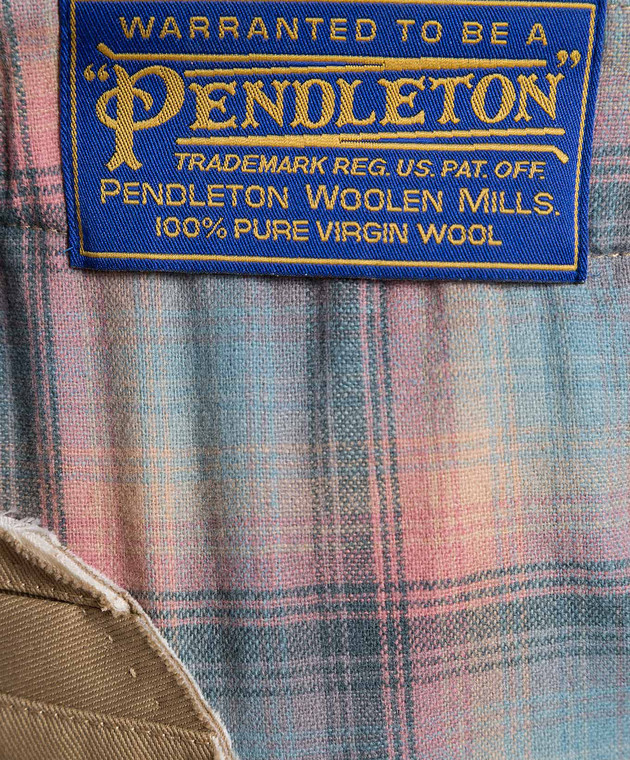 Maison Margiela - Коричневі комбіновані штани Pendleton S29KA0383S54042 ...