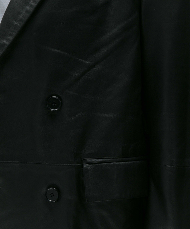 Lou Lou Studio - Black Davao Double Breasted Leather Jacket DAVAO buy ...