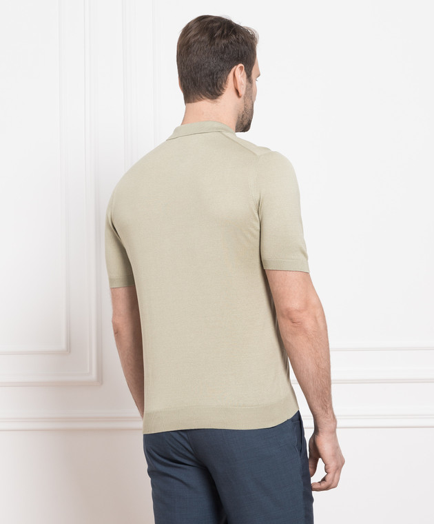 Enrico Mandelli - Green silk polo shirt ANTIGU5136 - buy with Czech ...