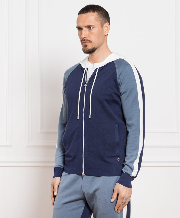 Stefano Ricci - Blue sports jacket made of silk K616307FCRF23117 buy at ...